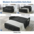 DEALTOPS Convertible Pull Out Sofa Bed, Adjustable Loveseat Sleeper ...