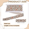 1.9 Yards Polypropylene Ribbon Jacquard Geometric Ribbon Flat with ...
