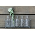 Creative Co-Op Decorative Bud Glass Vase Bottles in Rectangle Metal ...