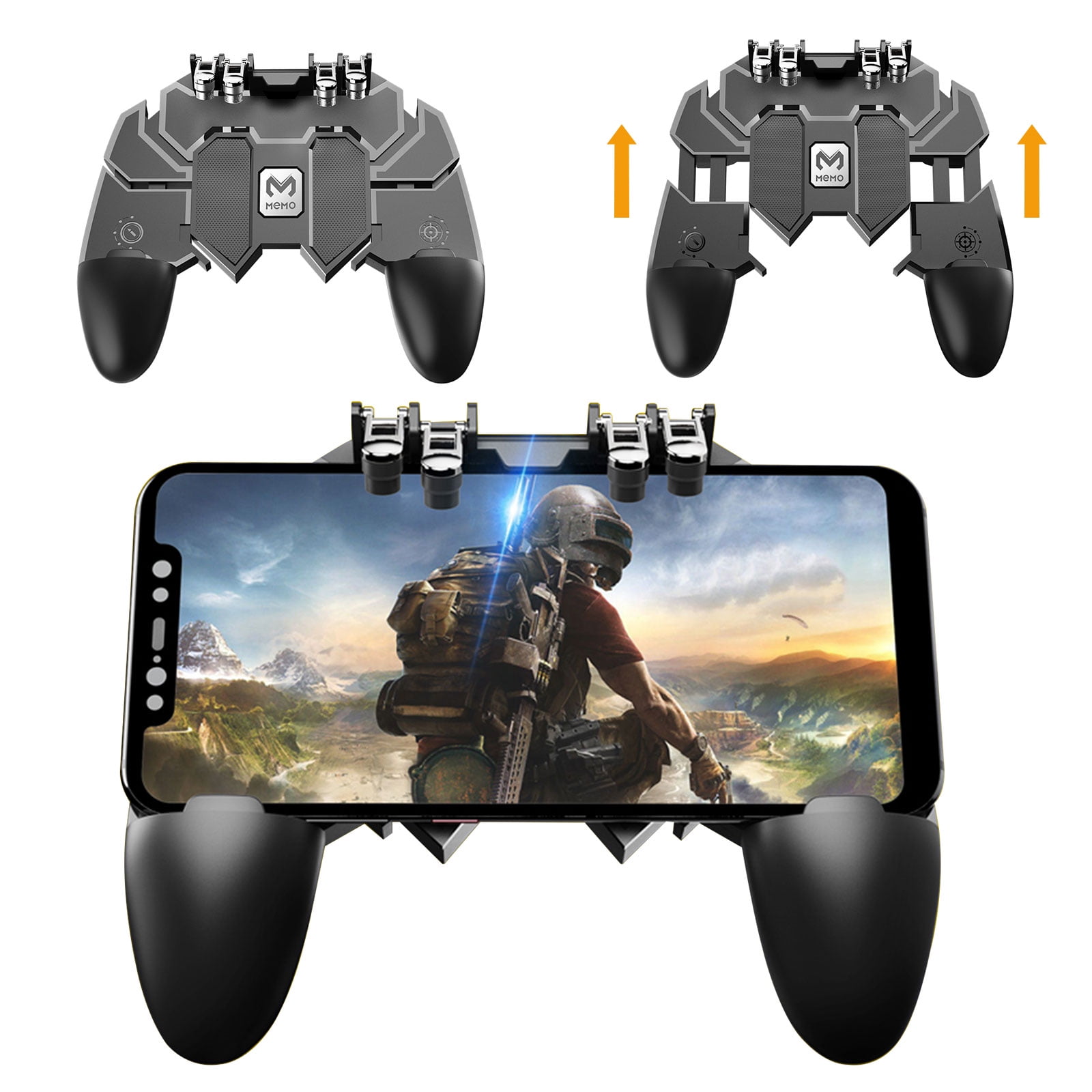 Eeekit Mobile Game Controller Upgrade Phone Controller Gamepad With L1r1 6 Fingers Trigger 8178