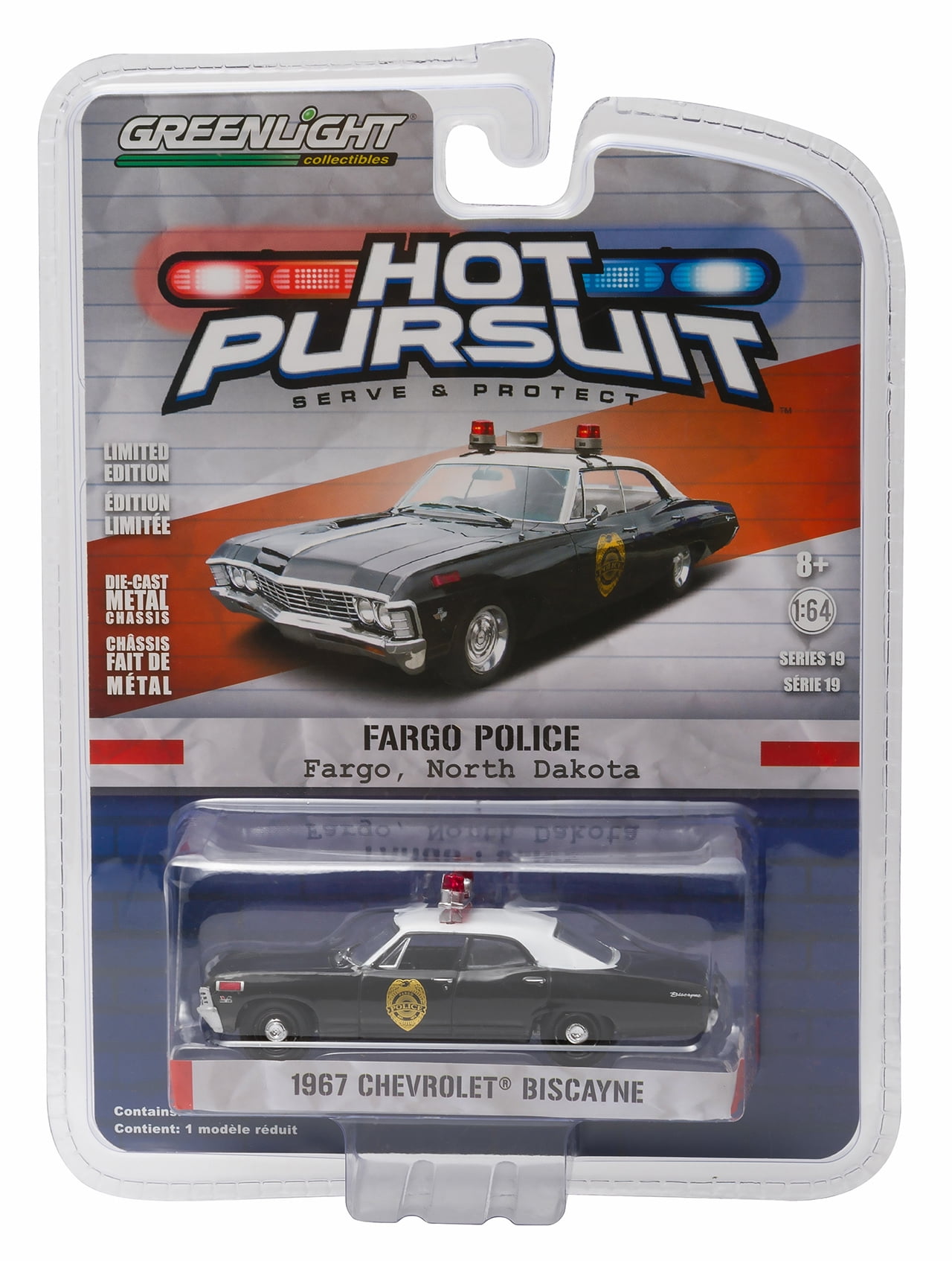 Greenlight Hot Pursuit: 1967 Chevy Biscayne "Fargo Police" North Dakota ...