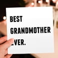 3drose, Best Grandmother Ever, Black Letters on a White Background, 12 ...