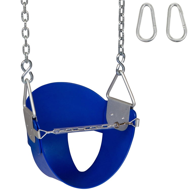 Swing Set Stuff Inc. Highback Half Bucket with Chains and Hooks (Blue ...