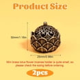 2Pcs Mini Lotus Incense Burner, Small Brass Flower Incense Holder ...