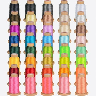 New brothread - Professional Large 64 Spools 1000M Polyester Embroidery ...