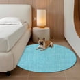 3.3ft Round Rug Teal Blue Area Rugs for Living Room Bedroom Washable ...