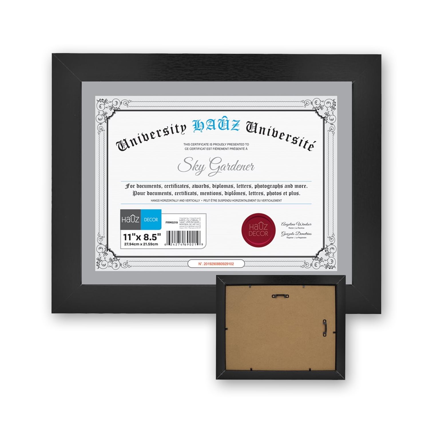 Click here for Hauz Frm0219 - 8.5x11 Document Or Picture Frame Bl... prices