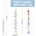 2Pcs 2 Colors Glass Octagon & Round Rotating Wind Chime for Garden ...