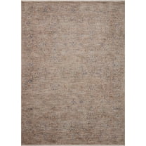 Angela Rose x Loloi Blake Taupe / Blue 5'-3" x 5'-3" Round Area Rug ...