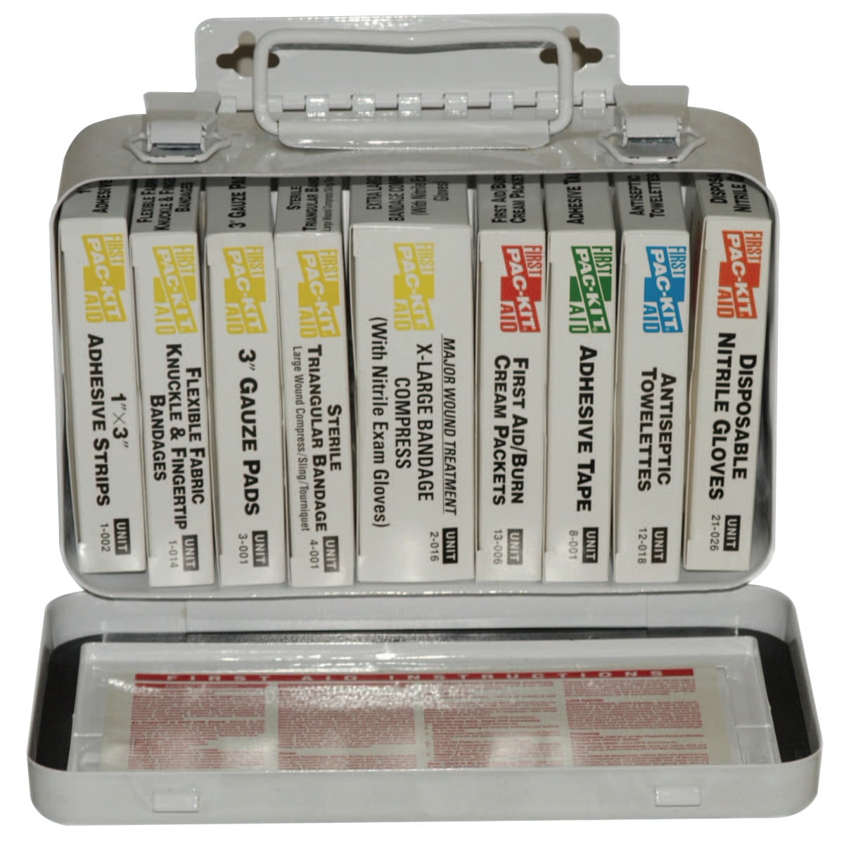 Pac-Kit 10 Unit Steel First Aid Kits, Weatherproof Steel, Wall Mount ...