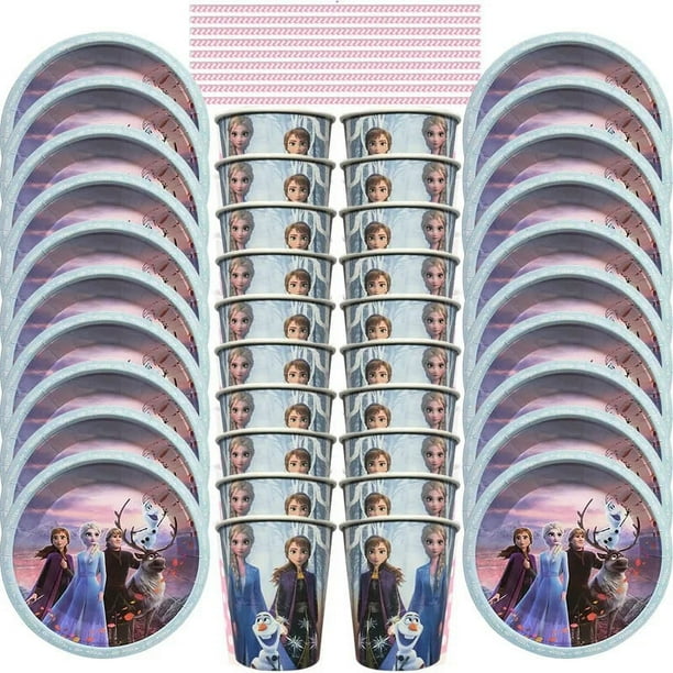 57 Uds./Disney Pink Wave Minnie Mouse suministros para fiestas temáticas vasos platos pajita ...