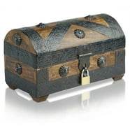 Brynnberg Vintage Pirate Treasure Chest - Handmade Wooden Storage Box ...