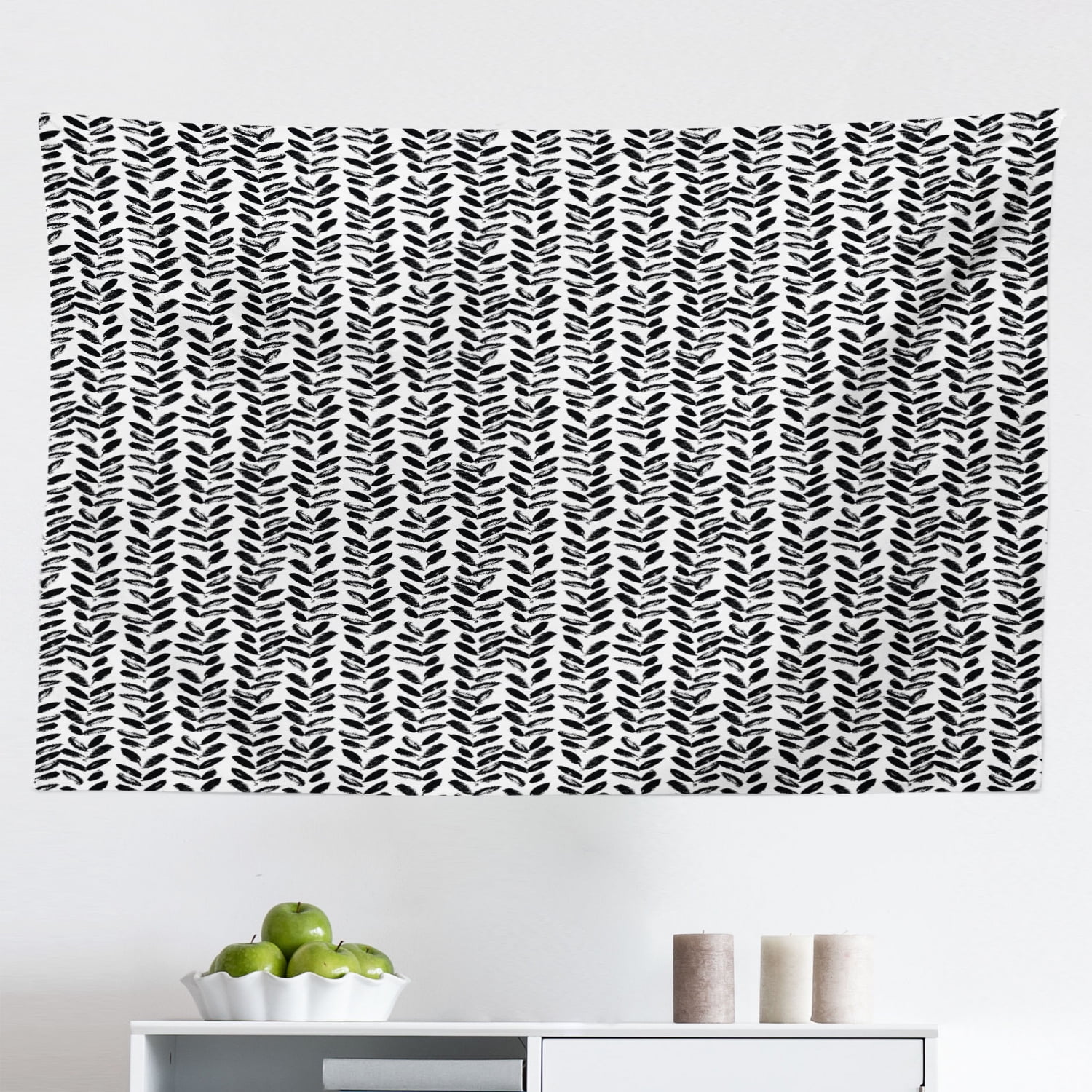 Grey Tapestry, Simple Repetitive Floral Motifs with Diamond Shapes in ...