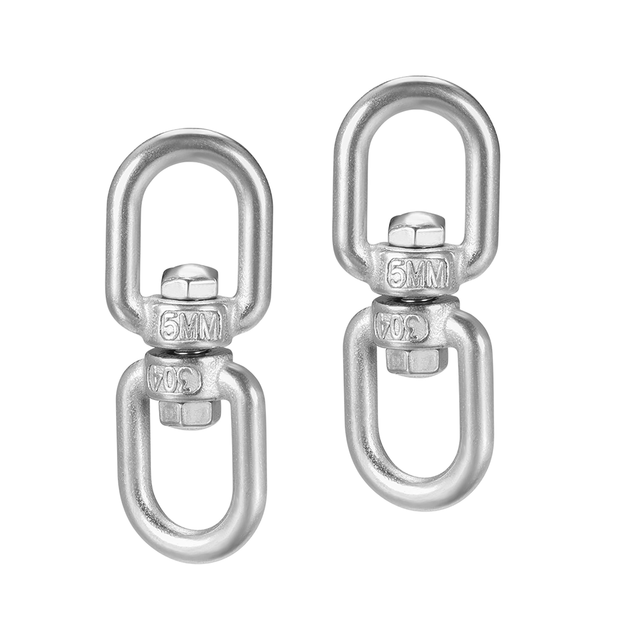 Uxcell M5 Swivel Eye Double Ended Round Ring Rotating Hoist Eye to Eye ...
