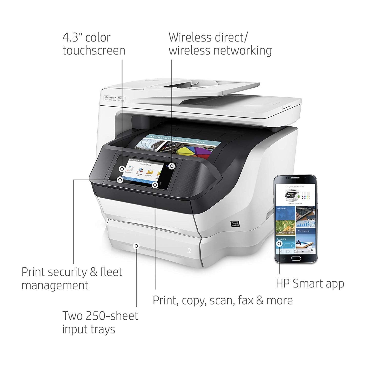 HP OfficeJet Pro 8740 All-in-One Wireless Printer, HP Instant Ink ...