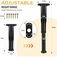 8 PCS Adjustable Height Bed Frame Support Legs - 7.8-14.6inch Bed Slats ...