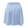 Djskiyers Womens Casual Midi Skort Basic A Line Skirt Knee Length