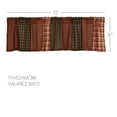 VHC Brands, Beckham, Cotton, 16x60, Patchwork Valance, Red - Walmart.com