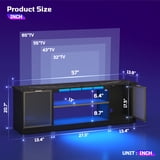 RSPGAME LED TV Stand for PS5 Xbox with Music Sync LED Lights, Gaming ...