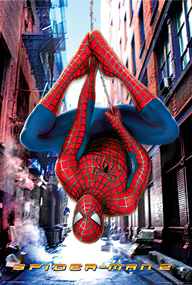 Spider-Man 2 - Movie Poster / Print (Spidey Just Hanging) (Clear Poster ...