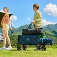 TIMBER RIDGE 250L Foldable Wagon with Tailgate and Brakes, 49" Extra ...