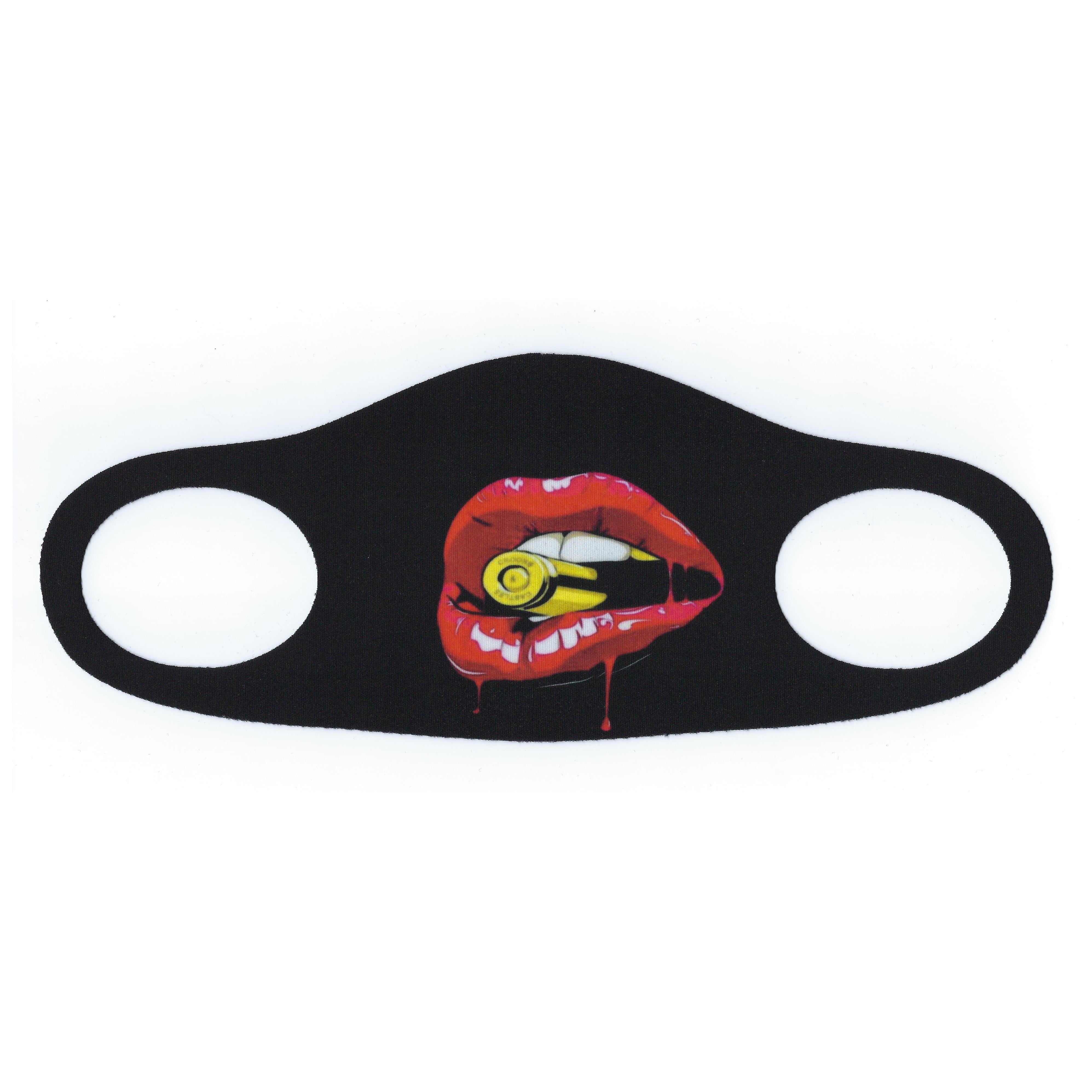Bullet Bite Funny Face Mask Washable Reusable Cute Unisex Athletic ...