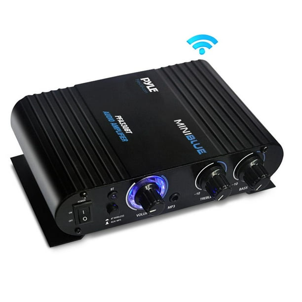 Pyle 90W 8 Ohm Bluetooth Mini Blue Compact Home Studio, Class T ...