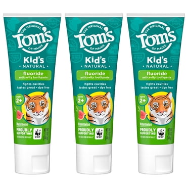 Tom’s of Maine Watermelon Wiggle Kids Toothpaste with Fluoride, 5.1 Oz ...