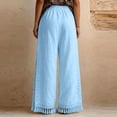 AHTJRT Palazzo Pants for Women Drawstring Elastic Waist Casual Pants ...