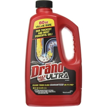 Drano Max Gel Clog Remover, Bleach Scent, 128 oz Bottle -SJN696642EA ...