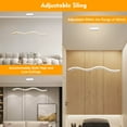 Modern LED Pendant Light Dimmable Linear Wave Chandelier - Walmart.com