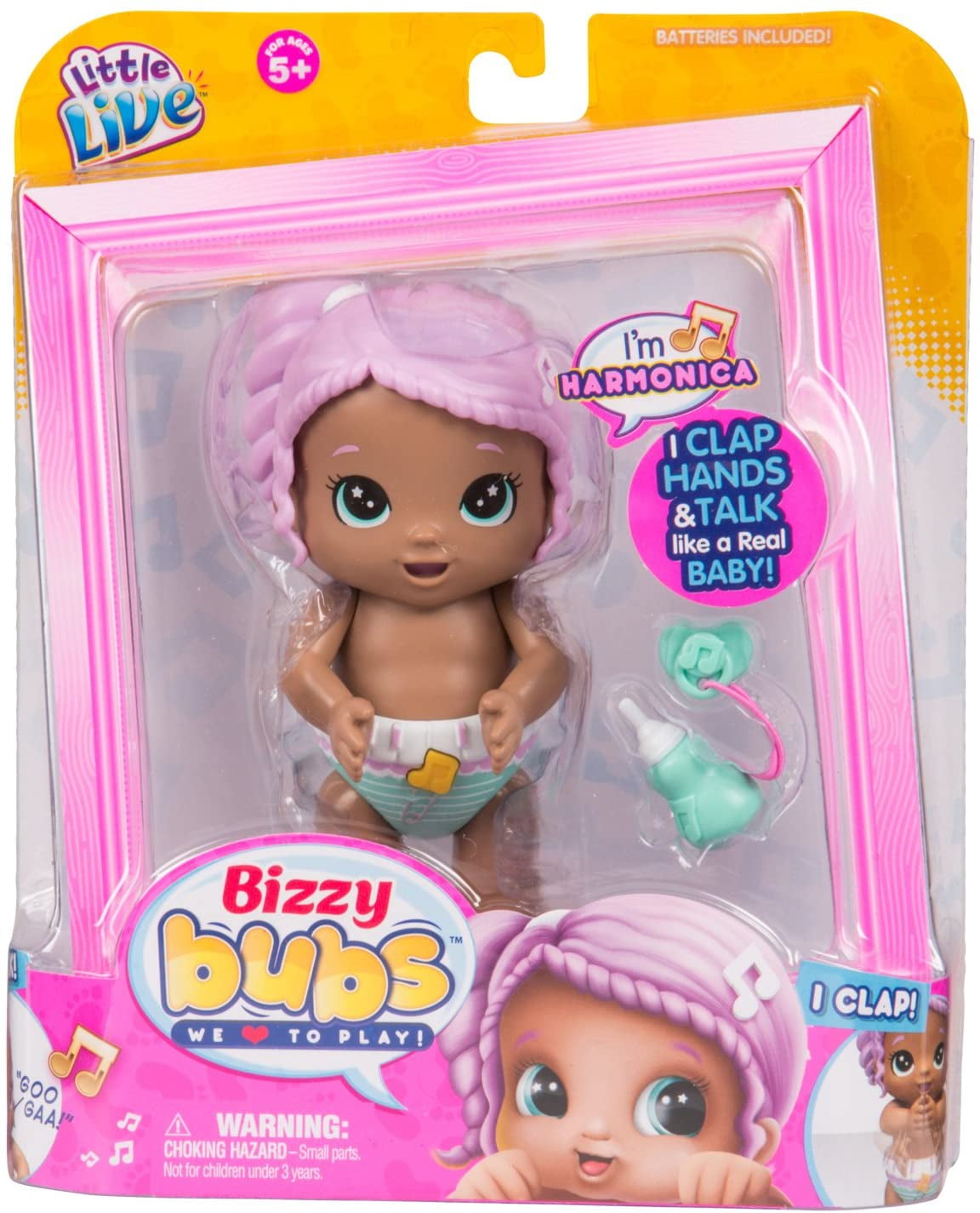 Little Live Babies Little Live Bizzy Bubs Clap Baby Harmonica Childrens ...