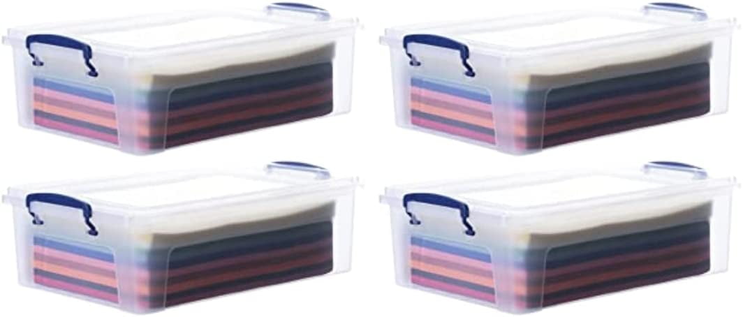 Superio Clear Plastic Storage Bins with Lids, 10.5 Quart (2 Pack ...