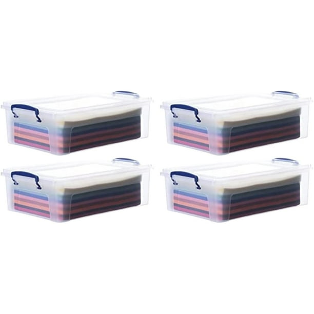 Superio Clear Plastic Storage Bins with Lids, 10.5 Quart (2 Pack ...