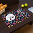 Game Controller Black Pattern PVC Woven Placemats Set Of 2, Bar Counter ...