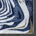 Abani Regal Collection Contemporary 4' x 6' Agate Stone Blue Grey Area ...