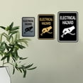 Portrait Round Electrical Hazard Sign (Black Gold) - Medium - Walmart.com