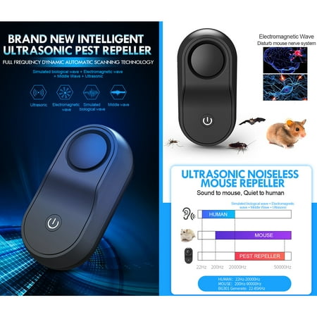 Nosii Electronic Ultrasonic Electromagnetic Wave Pest Rat Repeller ...