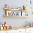 Picture Ledge Wall Shelves 48 Inch Width Set of 2, Solid Pine Wood ...