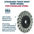 Standard Twist Knot Wire Wheel, 3 in D x 3/8 in W, .014 in Stainless ...