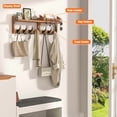 29" Coat Rack Wall Mount with Shelf, 4 in 1 Wall Mounted Coat and Key ...