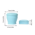 6oz Silicone Folding Travel Cup with Stainless Steel Rim Portable ...