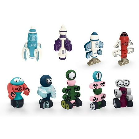 Magnetic Rocket Model Self Assembly Puzzle Building Block For Children ...