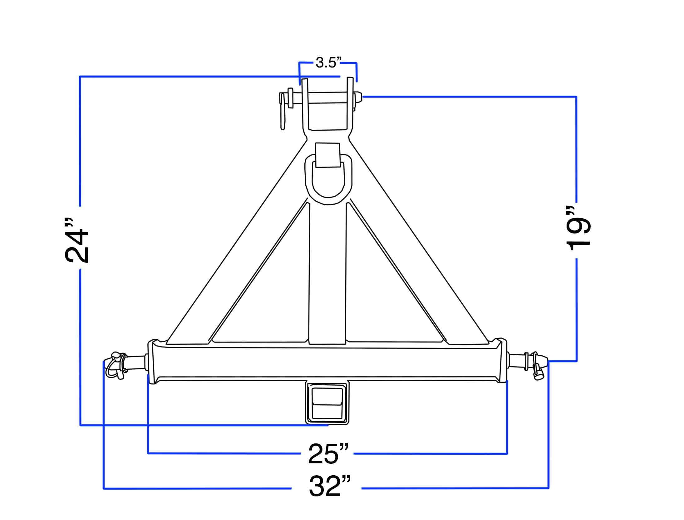 3 Point Hitch Dimensions Diagram