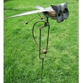 Kinetic Metal Brown Grey Owl Yard Stake: Rocking Large Bird Decor Wind ...