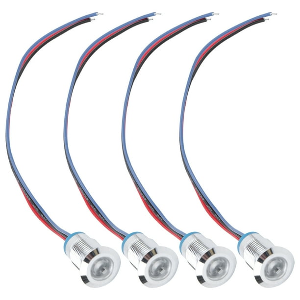 Mini Round Led 4 Sets PreWired Round LEDs Waterproof 2Color Light ...