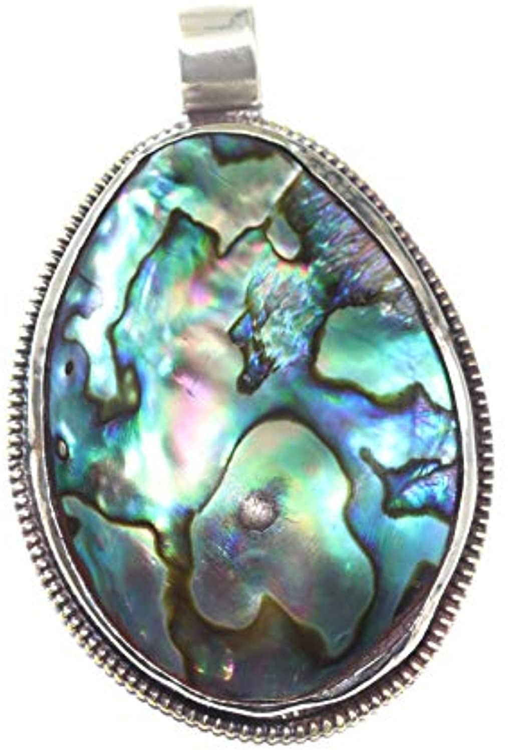 Spyglass Designs Mother of Pearl Abalone Shell Necklace Pendant Oval ...