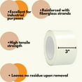 SSBM Filament Tape, Economy Grade, 3 Inch x 60 Yards, 768 Pack ...