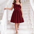 Babcutegg Wind Wave Stripe Ruffle Collar Sleeveless Dress With Bow ...