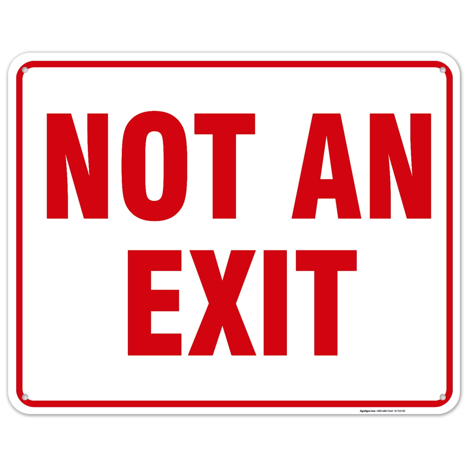 Not an Exit Sign, - Walmart.com